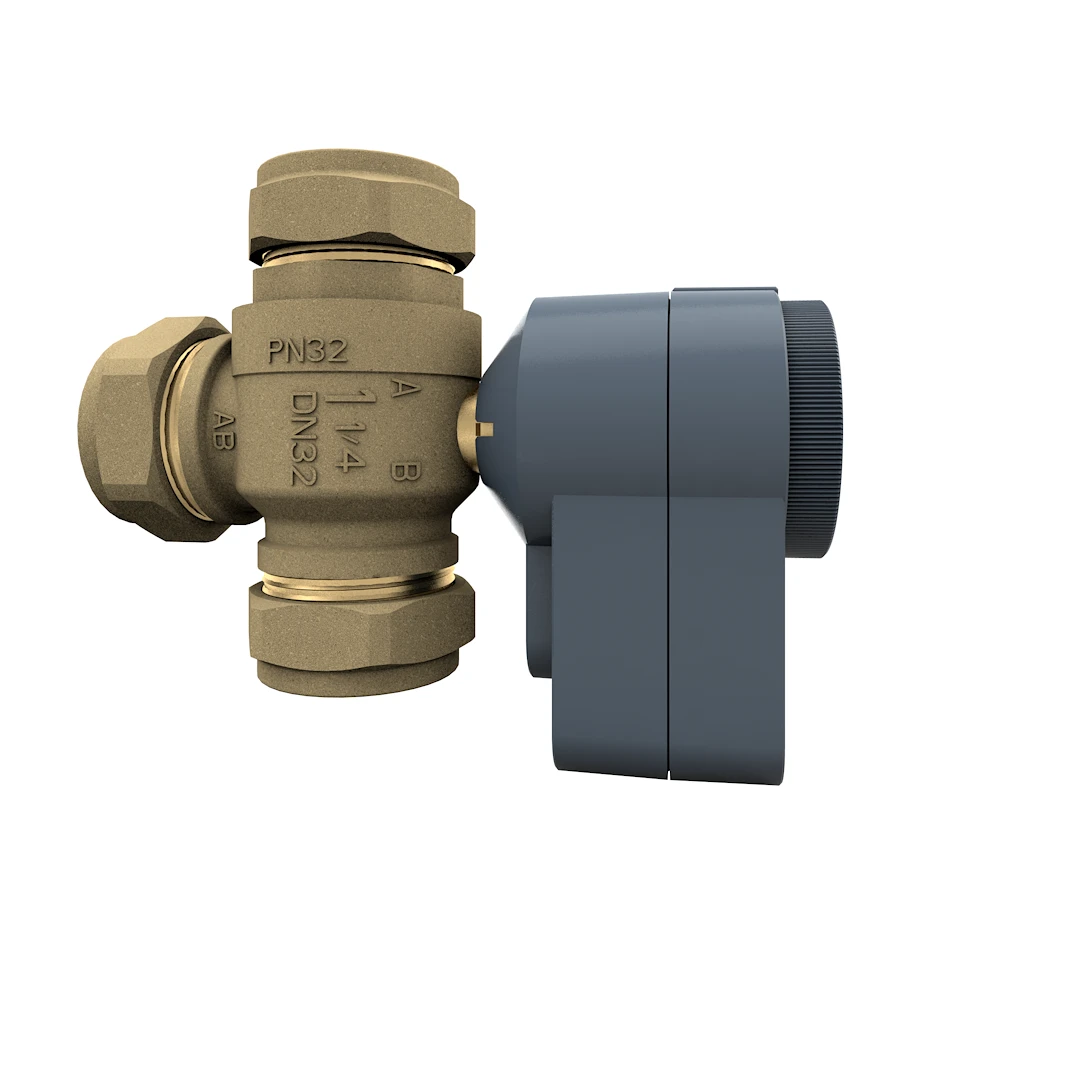 Actuator AQD with 3-way diverting ball valve BVQ - SELTRON